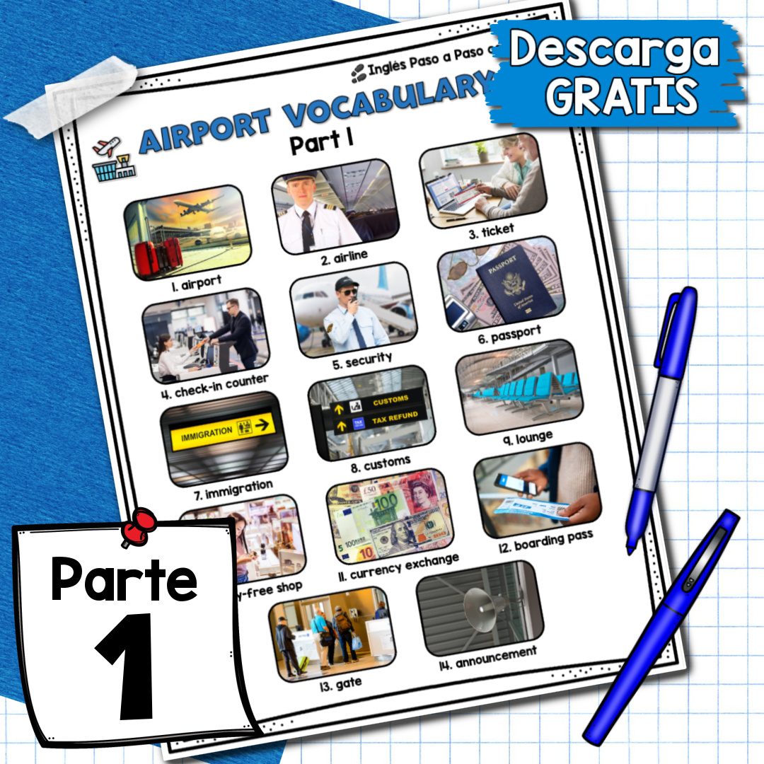 Inglés en el Aeropuerto: Vocabulario y Conversaciones