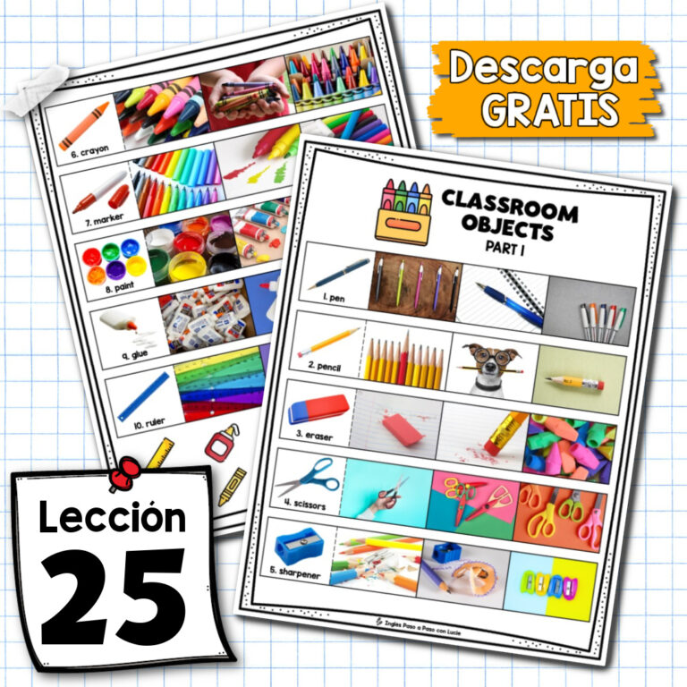 Aprende los Objetos del Salón de Clases en Inglés